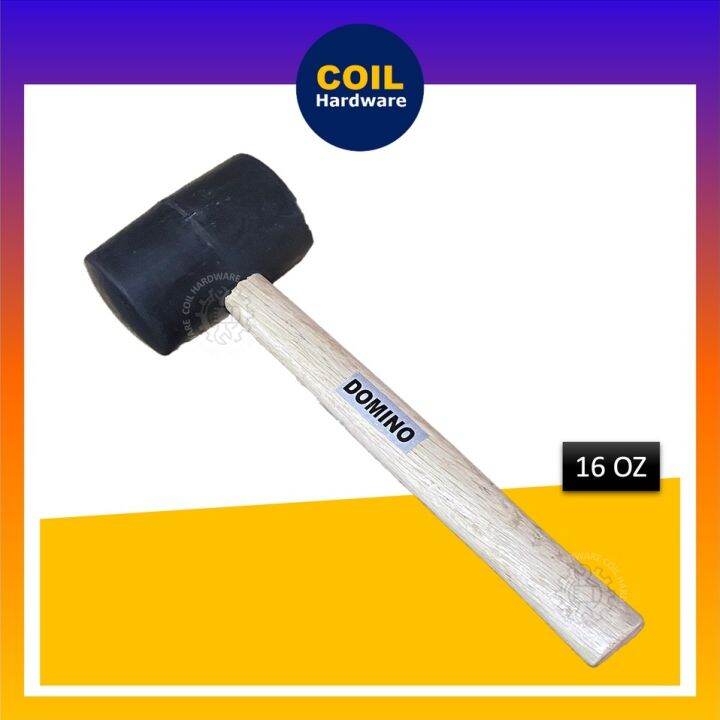 16oz 24oz Wood Handle Rubber Mallet Hammer / Tukul Mallet Getah | Lazada