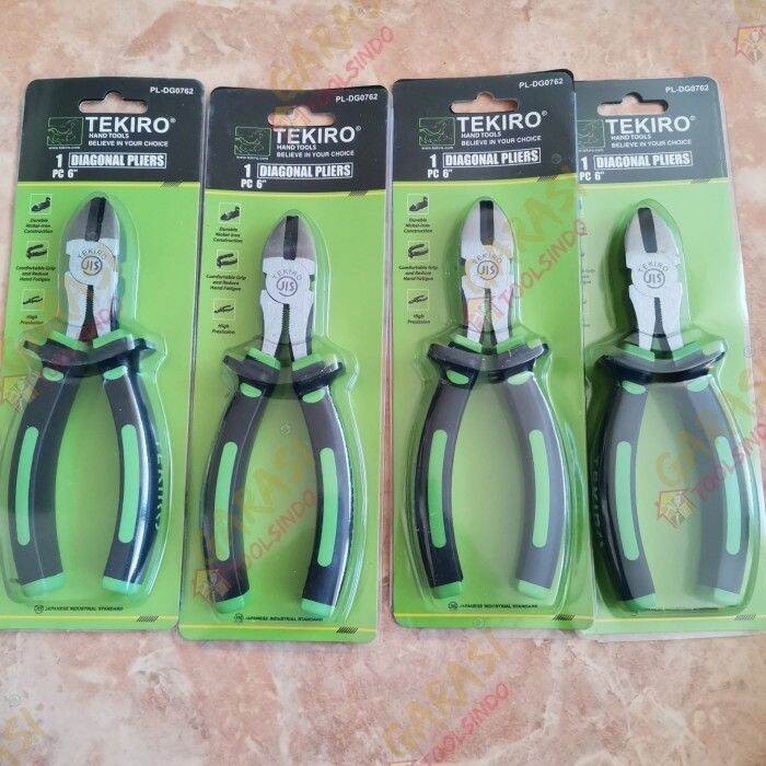 tang potong 6" TEKIRO tang diagonal plier tang potong 6 inch | Lazada ...