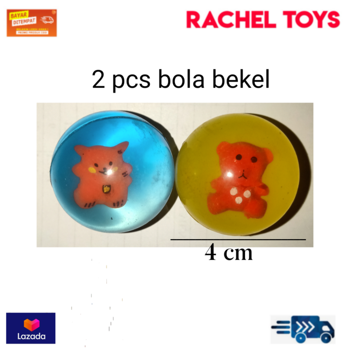 BOLA BEKEL BESAR UKURAN 4 CM 2 PCS / DUA BIJI / BOLA BEKEL BARU / BARU ...