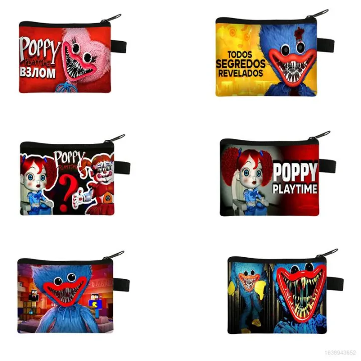 Poppy Playtime Women Men Wallet Huggy Wuggy Cartoon Zipper Coin Purse ...