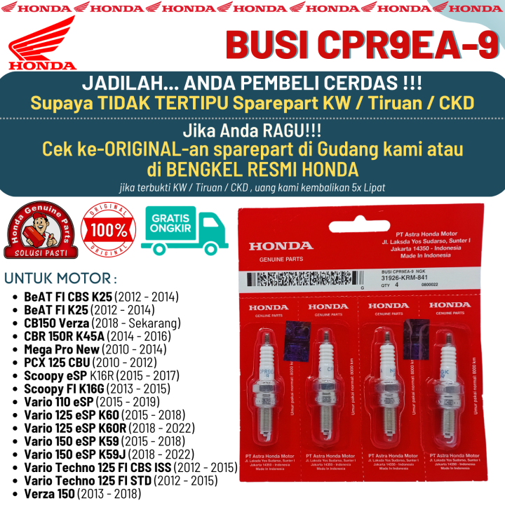 Busi Vario 125 Vario 150 Beat Fi Original Vario 125 Old Vario 125 Led ...