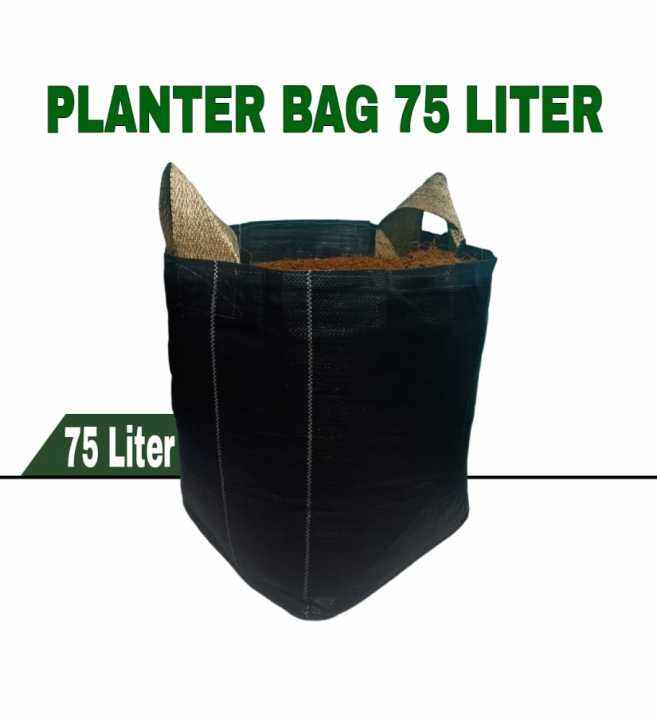 planter bag 75 liter ukuran 45x45 hitam terbal | Lazada Indonesia