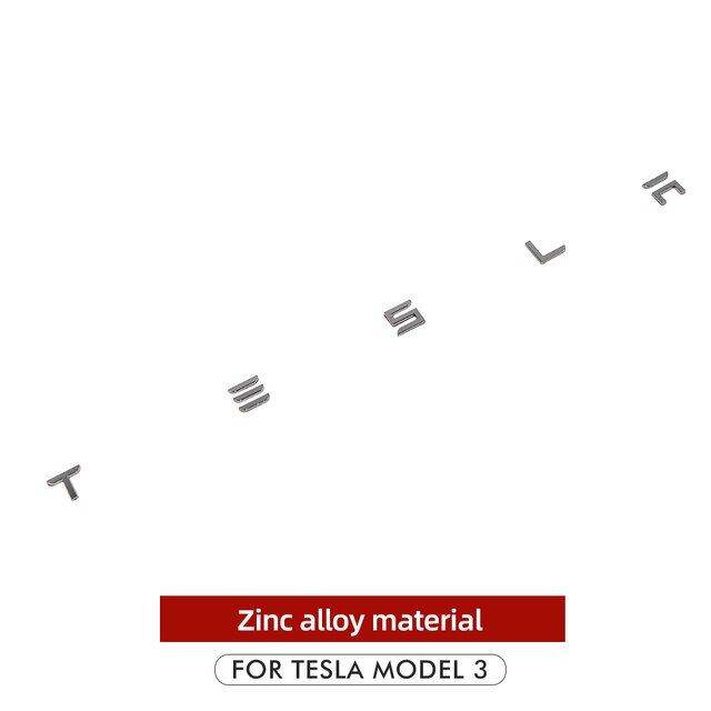 Trunk Letter Sticker For Tesla Logo Letters Tail Letter Label Car ...
