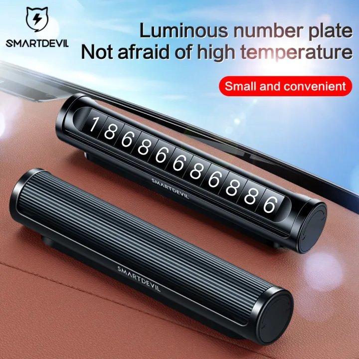 SmartDevil Double side Temporary car parking number plate Phone Holder Telephone Number Card Car ...