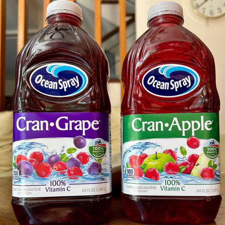 Ocean Spray Cranberry Grape Juice Drink 1.89L, CranApple Cranberry ...
