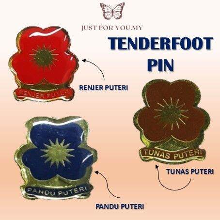 TENDERFOOT PIN PANDU PUTERI TUNAS PUTERI RENJER PUTERI KADET PERSATUAN ...