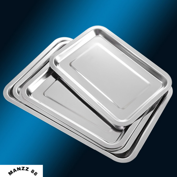 Stainless Steels Tray (Thicker) 32cm x 22cm & 50cm x 35cm, Stainless ...