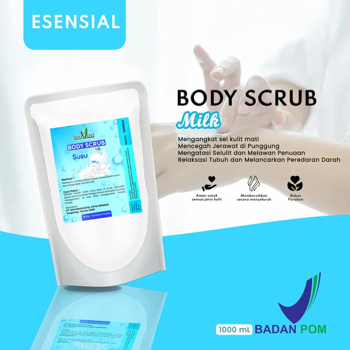 Body Scrub Krim Lulur Scrub Badan Spa Refleksi 1 Kg Wangi Ijin BPOM ...