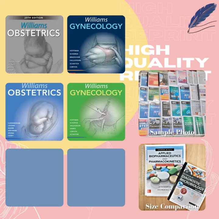 70gsm/80gsm colored - Williams Obstetrics 25th or 26th Edition / Gynecology 3rd or 4th Edition ...