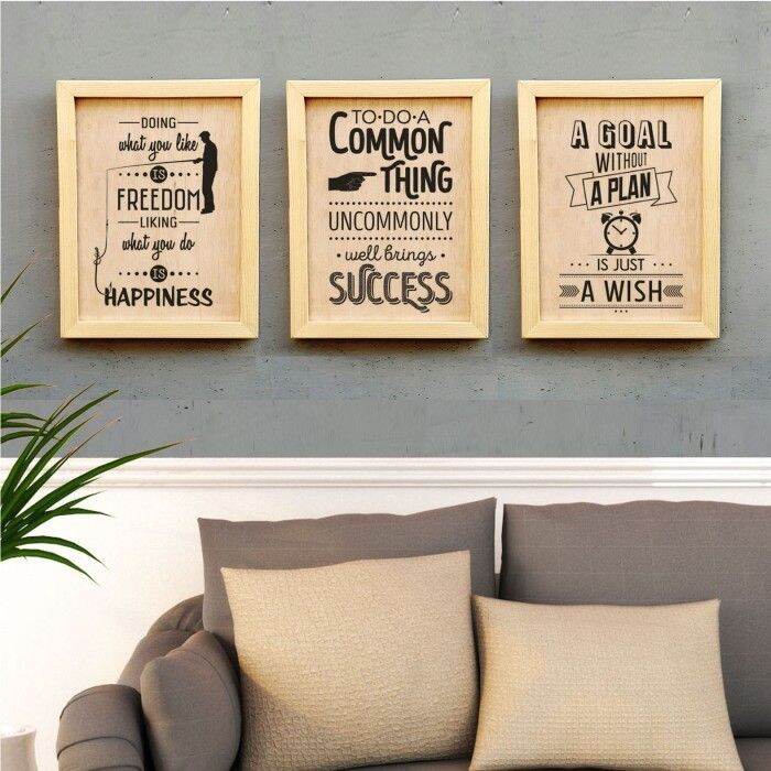Poster Motivasi quote Pigura Bingkai Wall Decor kayu jati belanda - S ...