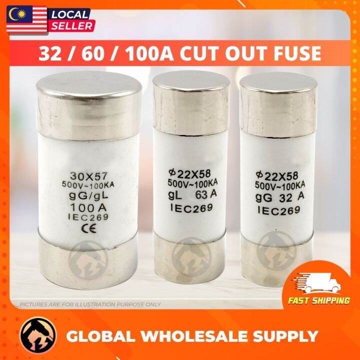 32/60/100 Amp Cut Out Fuse For TNB Meter Fuse Replacement | Lazada