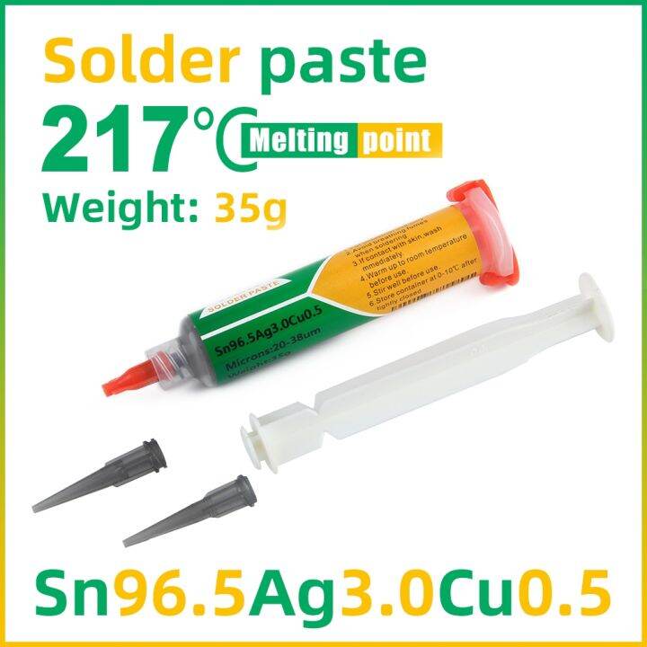 Needle-tube Type Lead-Free Solder Paste Melting Point 217℃ Repair ...