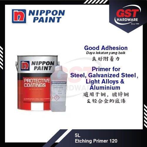 Nippon Paint 5L Etching Primer 120 for Aluminium Material Primer | Lazada