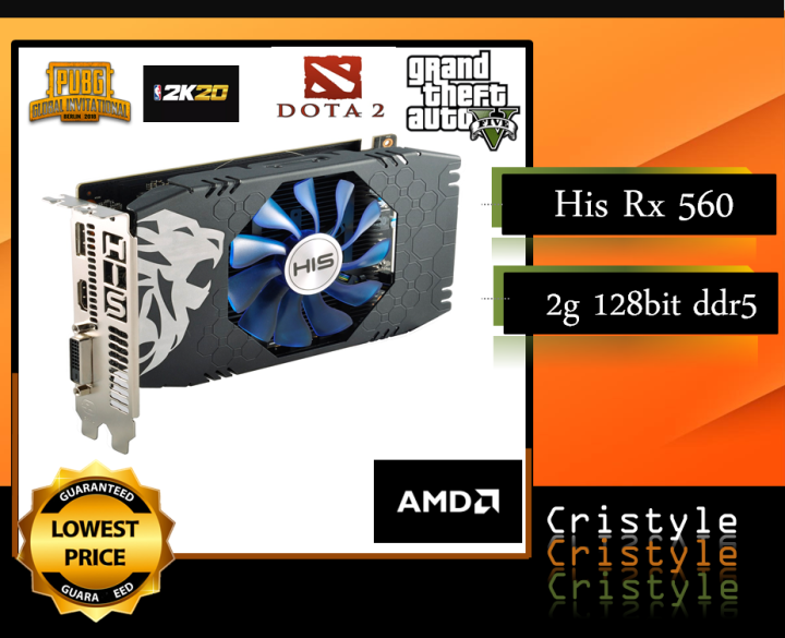 TuL RX 550g 2gb I 64bit d5 / His Rx 560 2g 128bit ddr5 Graphic Card ...