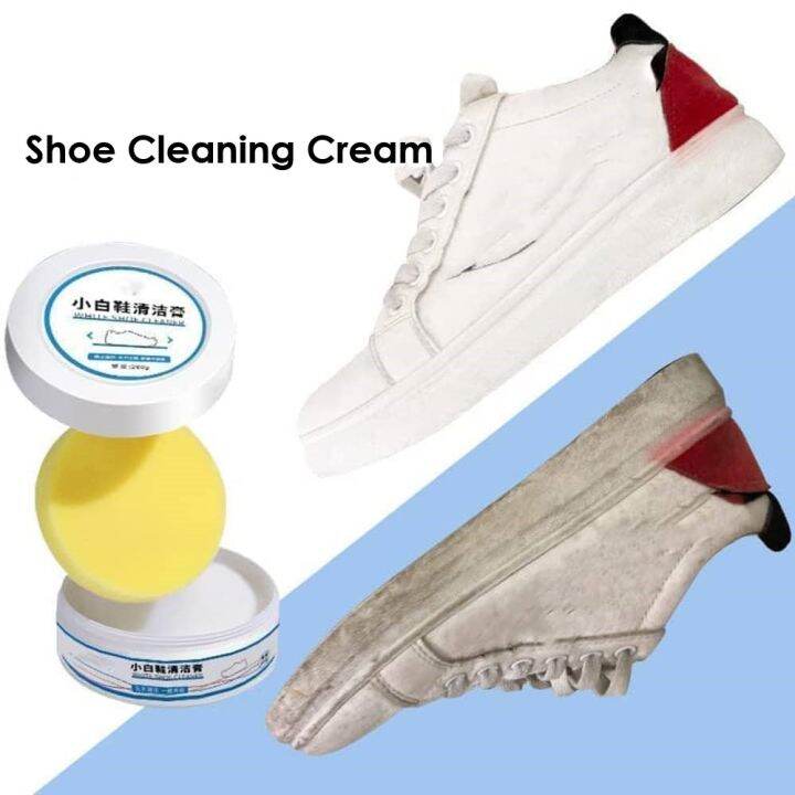 White Shoe Cleaning Cream Multipurpose Shoes Whitening Cleansing Stain ...