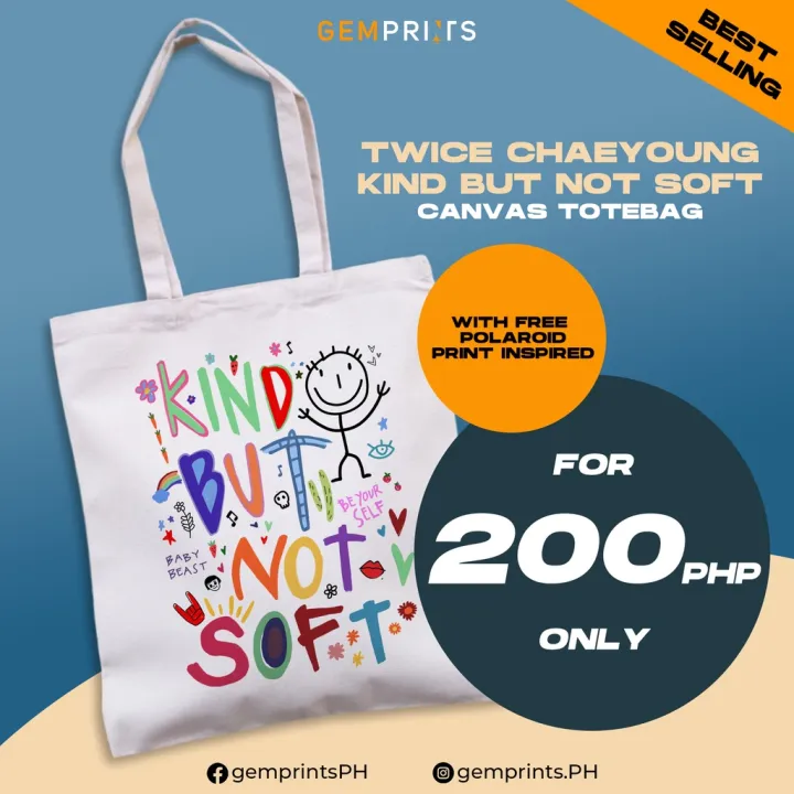 Twice Chaeyoung Kind But Not Soft Canvas Tote Bag | Lazada PH Twice Chaeyoung Kind But Not Soft Canvas Tote Bag | Lazada PH