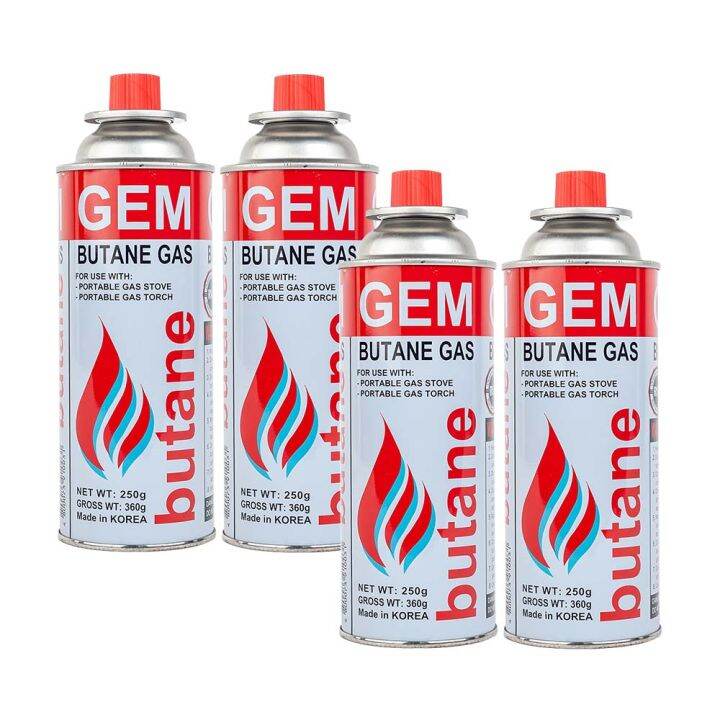 GEM Butane Gas Canister (4 pack) | Lazada PH