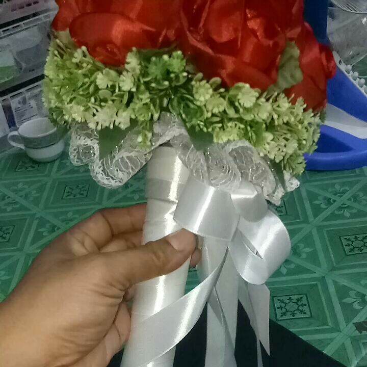 Buket Bunga Pengantin Red Rose/Bunga Lempar Pengantin/Buket Bunga ...