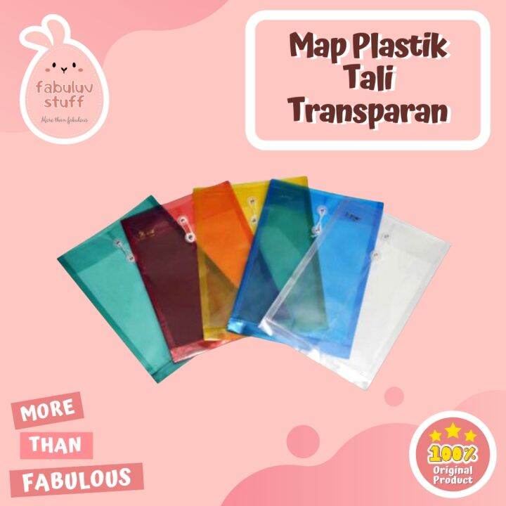 ATK ~ Map Plastik Tali Warna Transparant | Lazada Indonesia