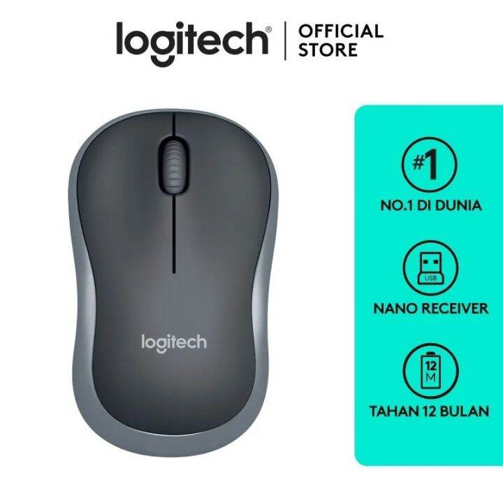Mouse Logitech Usb Wireless M185 Compact untuk Windows, Mac, ChromeOS ...