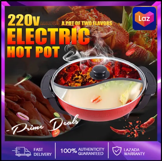 Prime Deal ⦆ Shabu Shabu Hot Pot with Divider, Nonstick Ying Yang Hot ...