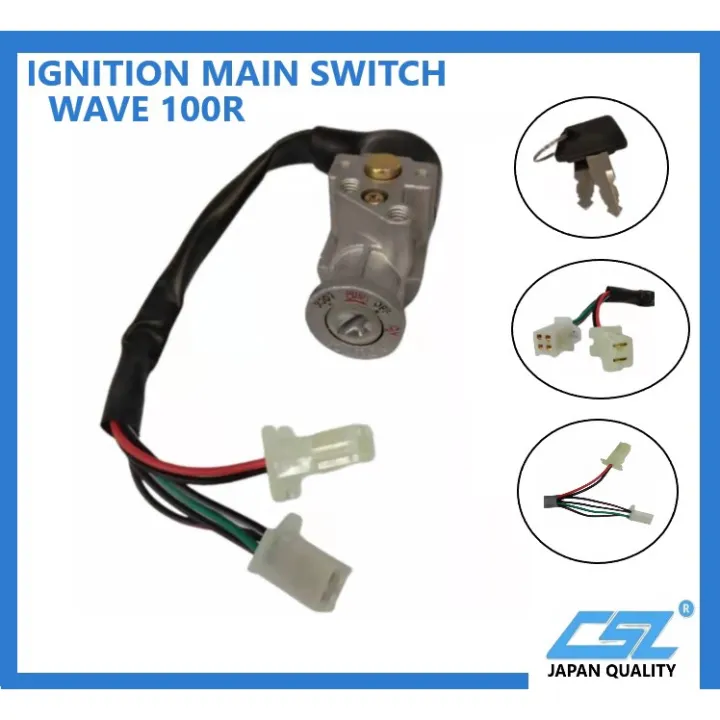 CSL Ignition Main Switch with 2 Keys 6 Wire for WAVE 100R Motorcycle ...