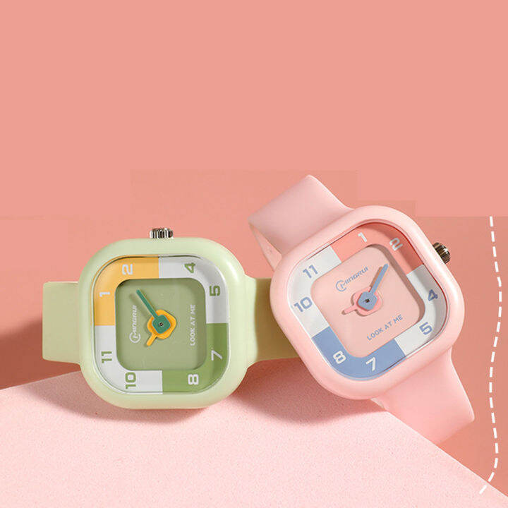 sanhe Square Watch Ins Korean Simple Waterproof Sports Couple Watch | Lazada PH