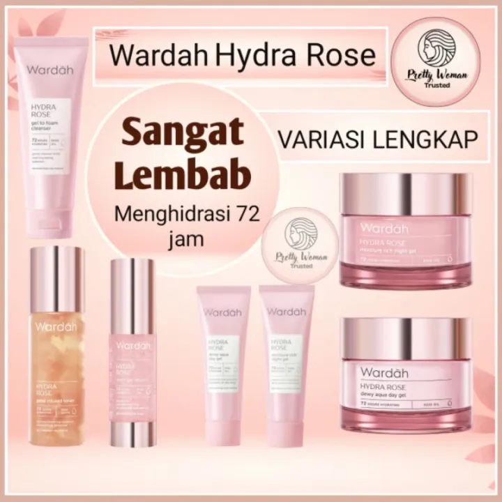 Wardah Hydra Rose Series Moisturizer Set Paket Lengkap Sabun Wajah ...