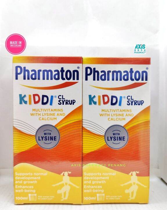 PHARMATON KIDDI CL SYRUP 100ml Multivitamins Lysine Calcium Exp:10/2024 ...