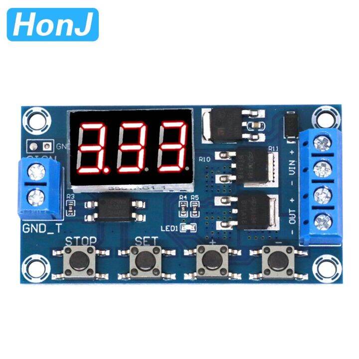 DC 12V 24V Dual MOS LED Digital Time Delay Relay Trigger Cycle Timer Delay Switch Circuit Board ...