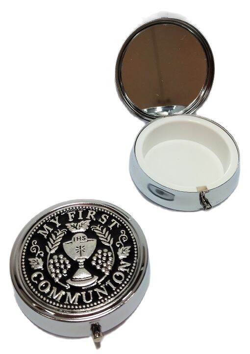 PYX: HOLY COMMUNION- DIAMETER- 4.7CM, HEIGHT- 1.5CM w/hinges | Lazada PH