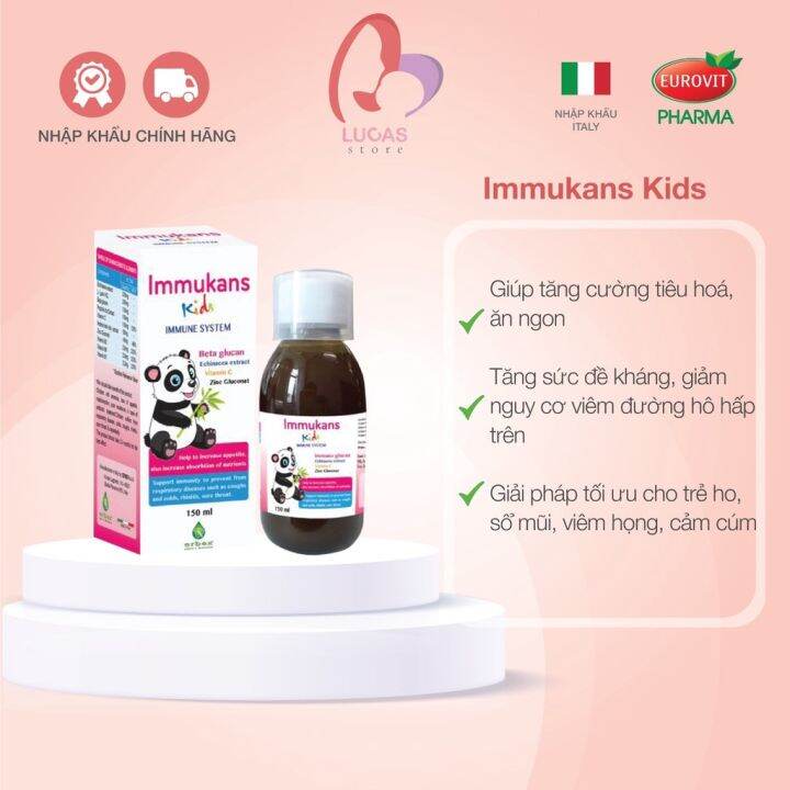 Immukans Kids Siro Ăn Ngon Và Tăng Sức Đề Kháng Cho Bé 150ml - Tp109 | Lazada.vn