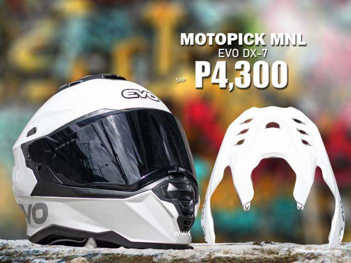 EVO HELMETS DX-7 FULL FACE DUAL SPORT HELMET WITH FREE CLEAR LENS ...