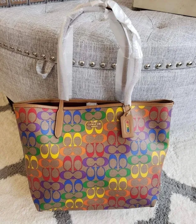 Guaranteed Original Coach City Tote In Rainbow Signature Canvas C4181 - Multicolor | Lazada PH
