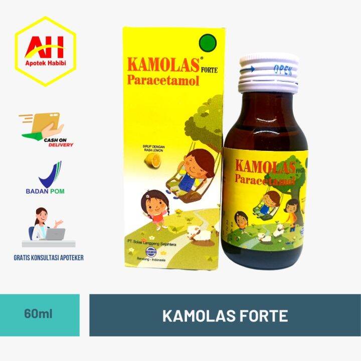 Kamolas Forte Camolas Porte Samolas Vorte Sirup 60 mlObat Demam, Panas ...
