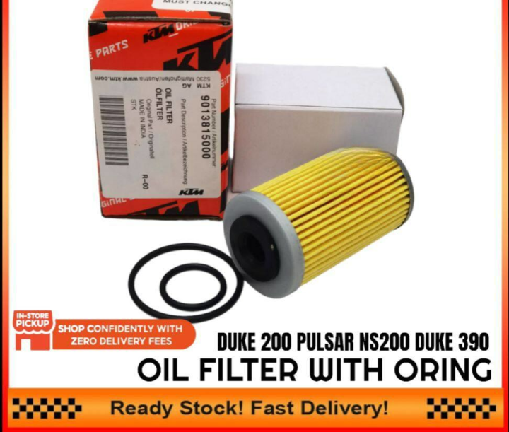 KTM DUKE 200 390 250 PULSAR NS200 RS200 ORIGINAL OIL FILTER WITH ORING ...