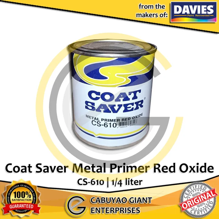 Davies Coat Saver Metal Primer Red Oxide CS-610 1/4 liter | Lazada PH