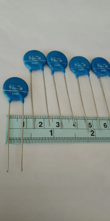 S14K150 วาริสเตอร์ ป้องกันไฟเกิน 150V(แพ็คละ10ตัว)Varistor ขนาด14มิล ...
