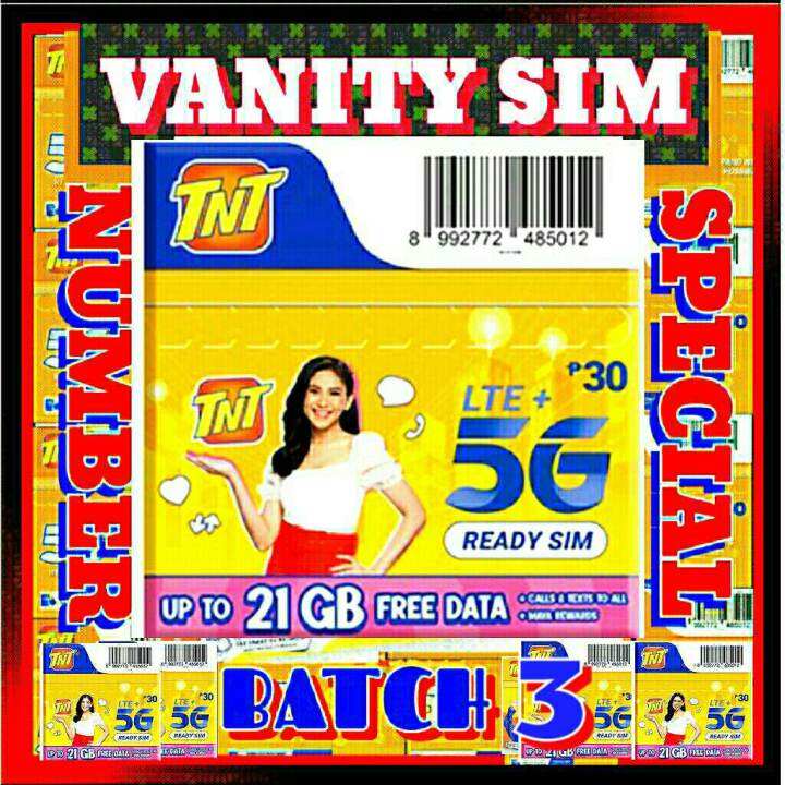 TNT SIM CARD 5G VANITY SPECIAL NUMBER (Batch 3) Brand new and Sealed ...