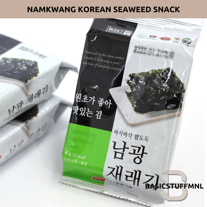 Namkwang Traditional Laver Seaweed Nori Korean Snack Roasted Seasoned ...
