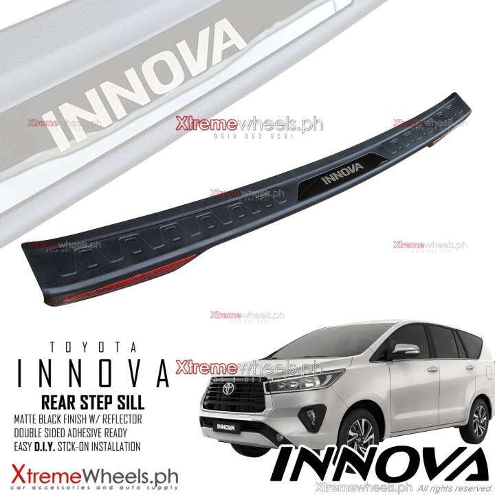 Toyota Innova 2020-2024 V2 Rear Bumper Protector With Reflector / Step ...