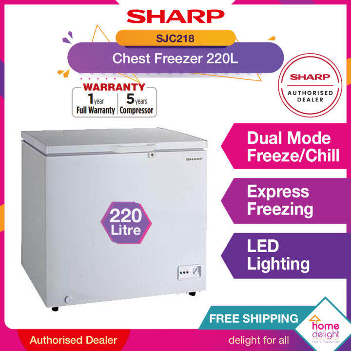 [FREE SHIPPING] Sharp Chest Freezer Dual Mode 220L [ SJC218 ] | Lazada