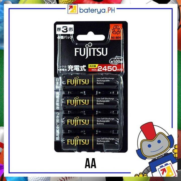 Fujitsu AA Rechargeable HR-3UTHC 1.2V 2450mAh NiMH Low Self Discharge ...