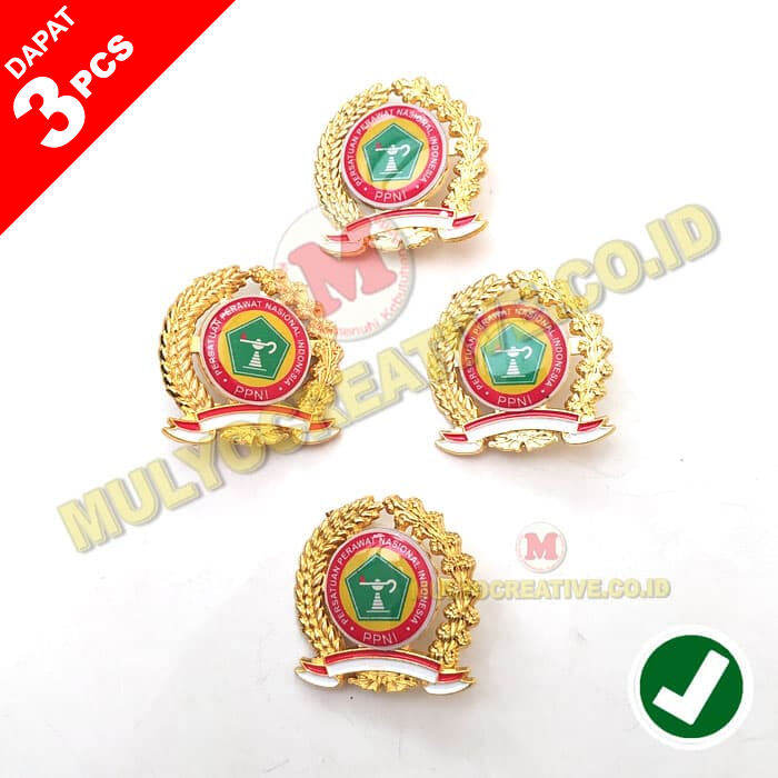 Pin Persatuan Perawat Indonesia Pin PPNI Padi Dan Kapas Murah / 3pcs ...
