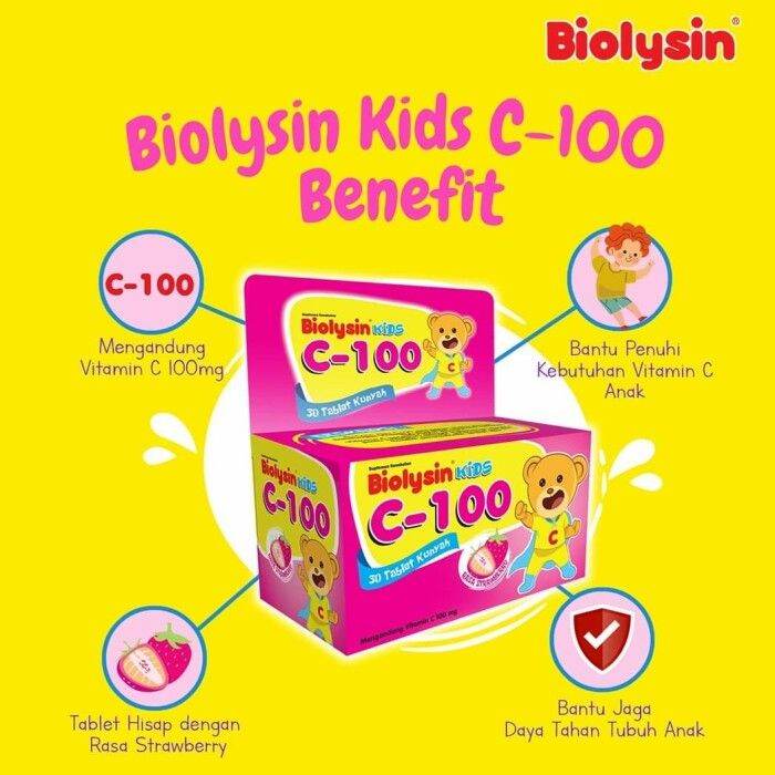 Biolysin Kids C-100 30 Tablet | Lazada Indonesia