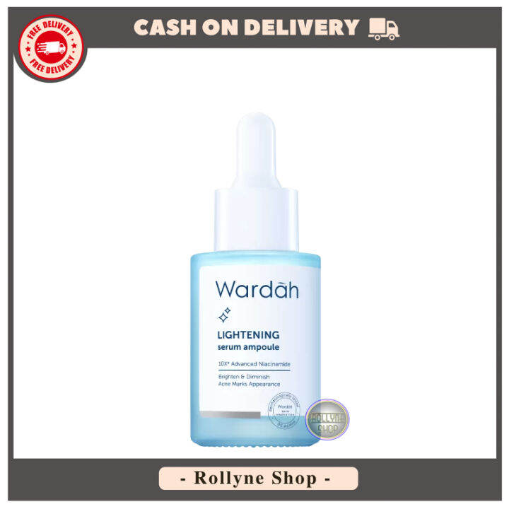 Wardah Lightening Serum Ampoule 30mL ( kemasan botol kaca ) By Rollyne shop | Lazada Indonesia