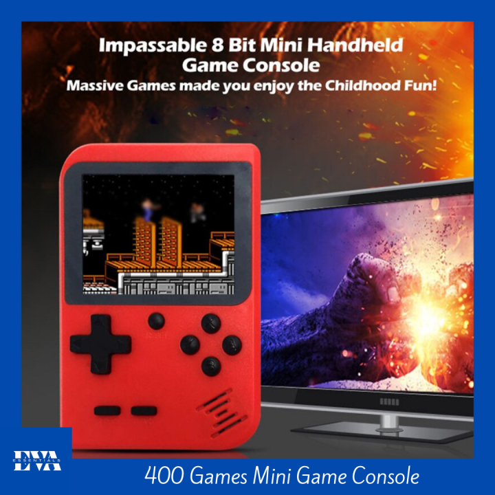 EVA Essentials Handheld 400 Games Mini Game Console Retro Pocket Game ...