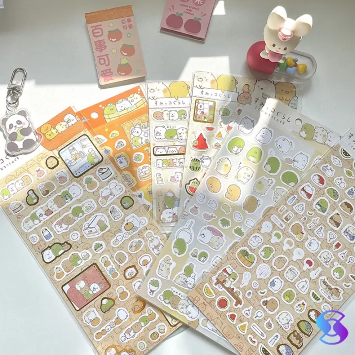 cute Stiker diary dekorasi kartun stiker semangka hewan-suning mall ...