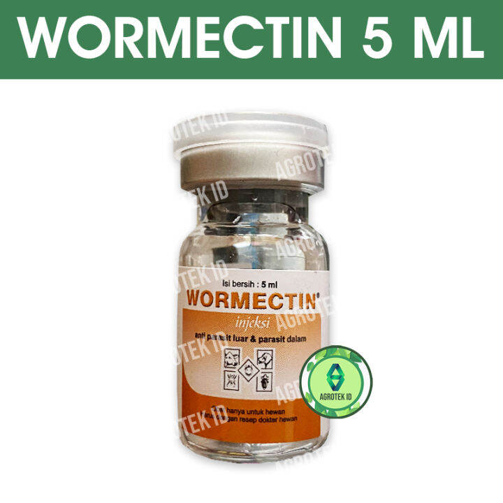 Wormectin 5 ml Obat Anti Parasit Kutu Tungau Caplak Cacing Ternak ...