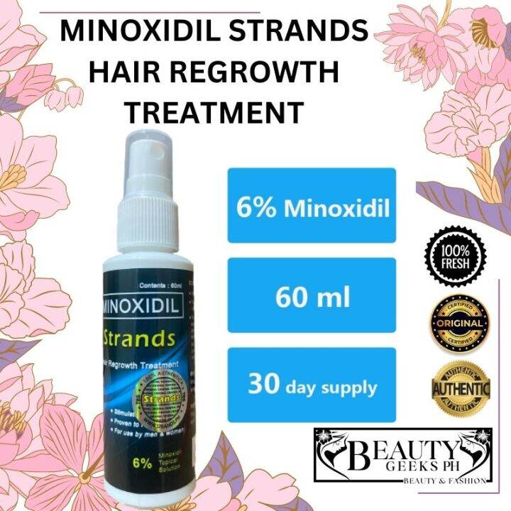 Strands Minoxidil 6% Topical Solution for Men and Women 60ml Hair Grower | Lazada PH